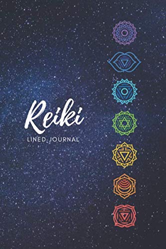 Reiki Lined Journal: MATTE Chakra Design Blank College Ruled Notebook ...