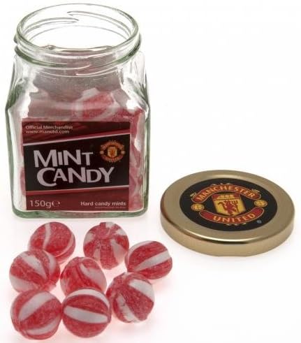 Amazon.com : Manchester United F.C. Jar of Mint Candy- mint candy in a ...