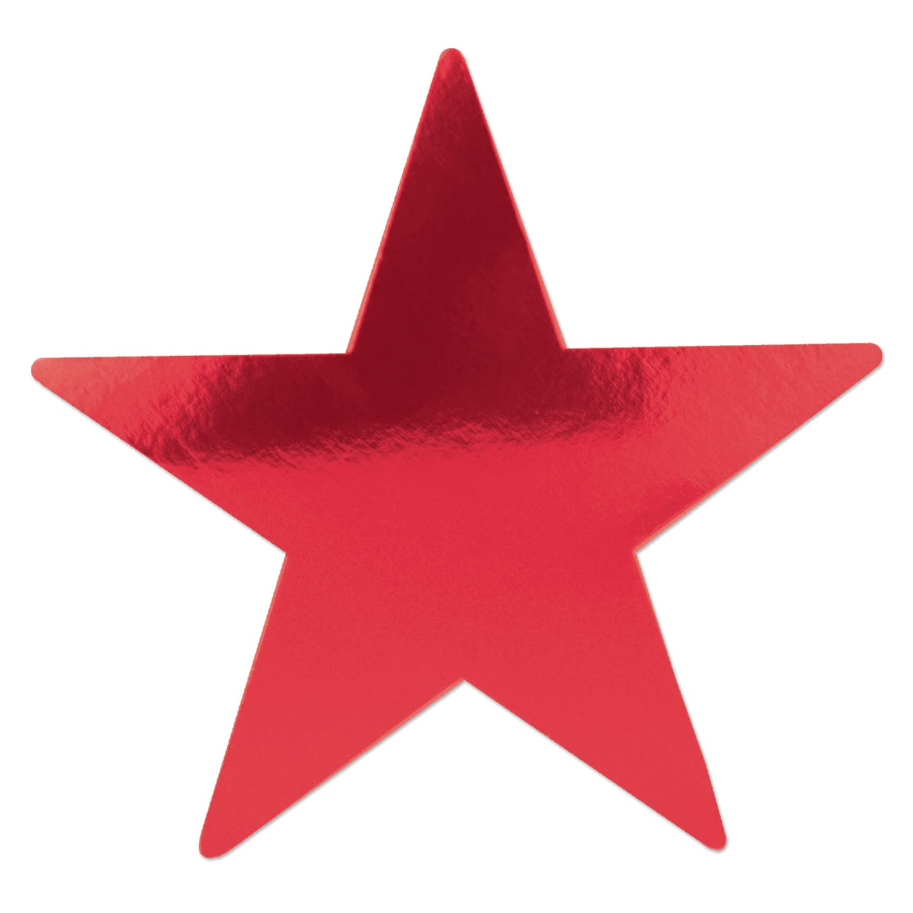 Amazon.com: Beistle 36 Piece Durable Paper Red Star Cut Outs For ...