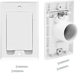 Amazon.com: Central Vacuum Square Door Low Volt Inlet Wall Plate for ...