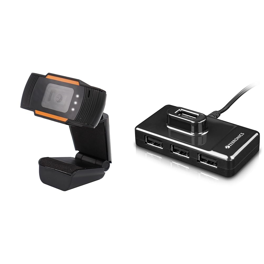 ZEBRONICS Zeb-Crisp Pro Digital Zoom Web Camera (HD) with 5P Lens ...
