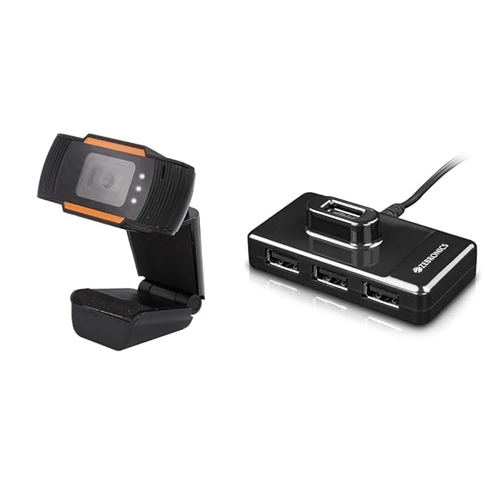 ZEBRONICS Zeb-Crisp Pro Digital Zoom Web Camera (HD) with 5P Lens ...