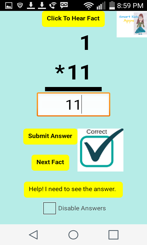 Smart Kids Learn Their Math Facts - App on Amazon Appstore