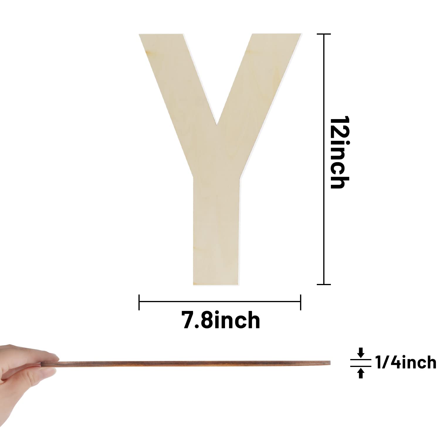Snapklik.com : Wooden Letters 12 Inch, Big Wooden Letter Y Shapes ...