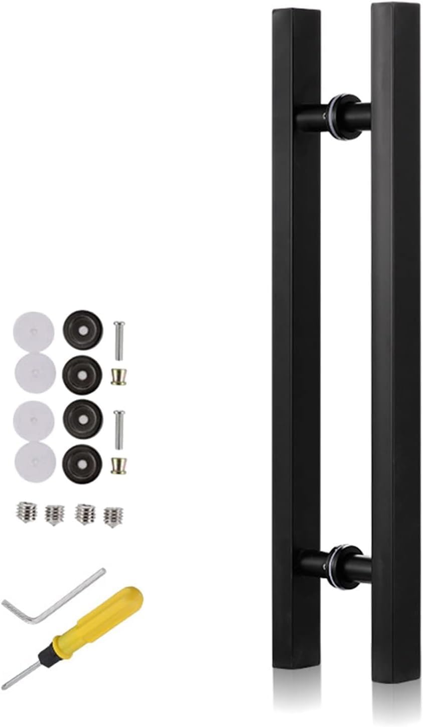 Amazon.com: Double Sided Push Pull Door Handle Stainless Steel Square ...