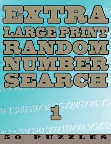 Extra Large Print Random Number Search 1: 50 Puzzles: Volume 1 : Amazon ...
