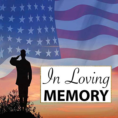 In Loving Memory: Military Funeral Guest Book Veteran Memorial Service ...