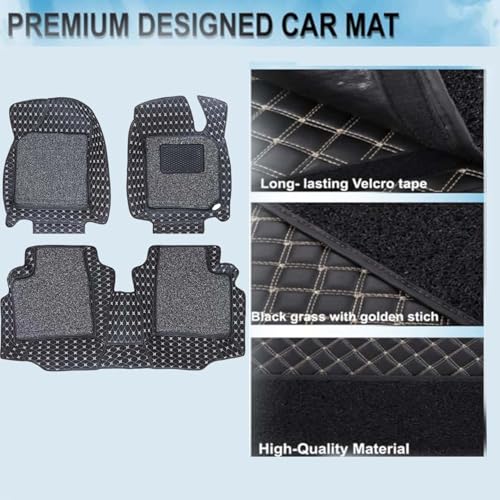 Carnest Car Foot Mats for Hyundai Venue Luxury Double-Stich 7D Car ...