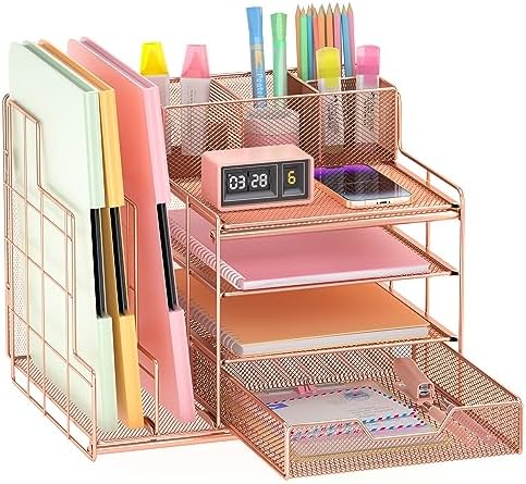 Amazon.com: Rose Gold Desk Organizers and Accessories, Office Supplies ...