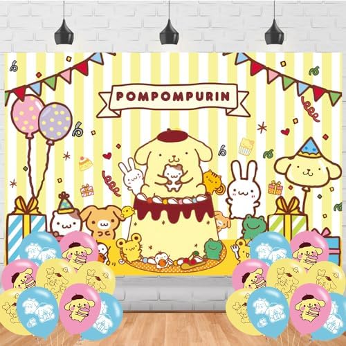 Amazon.com : Pompompurin Background Birthday Decorations, Pompompurin ...