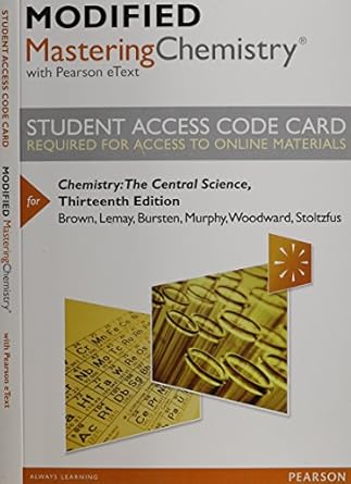 Modified MasteringChemistry with Pearson eText - Standalone Access Card - for Chemistry: The ...