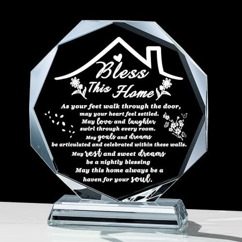 Amazon.com: House Warming Gifts New Home Crystal Decor House Warming ...