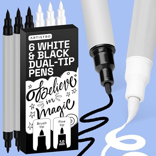 Amazon.com: ARTISTRO Acrylic Paint Pens – Dual Tip Markers – Brush ...