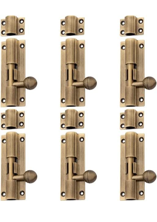 Garilax Aluminium,Steel Glossy Finish, CP ALM Tower Bolt (Pack of 6 m ...