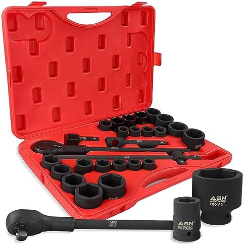ABN Master Impact Socket Set - 27 Piece 3/4in Drive Jumbo Standard SAE ...