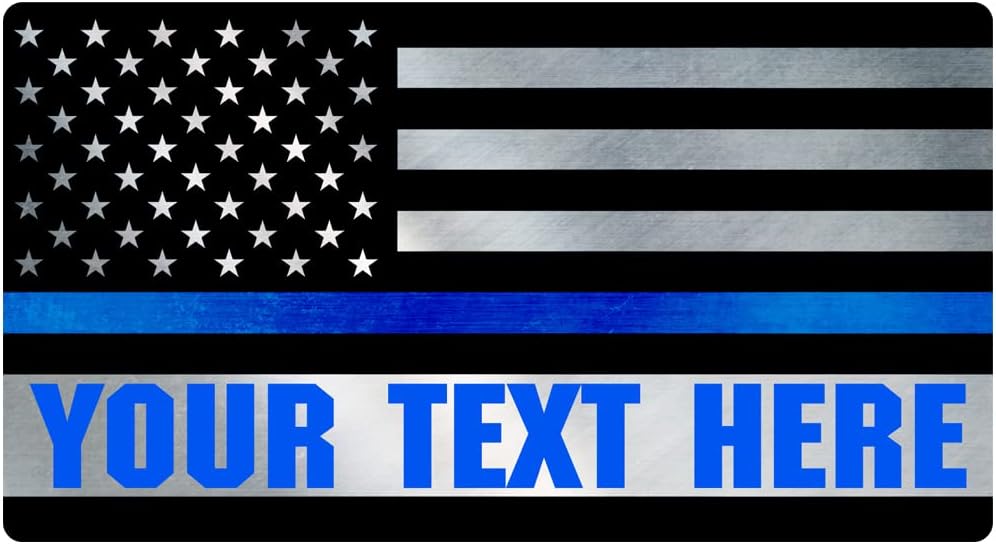 Amazon.com - Custom Thin Blue Line Flag Sticker - Show Your Support w ...