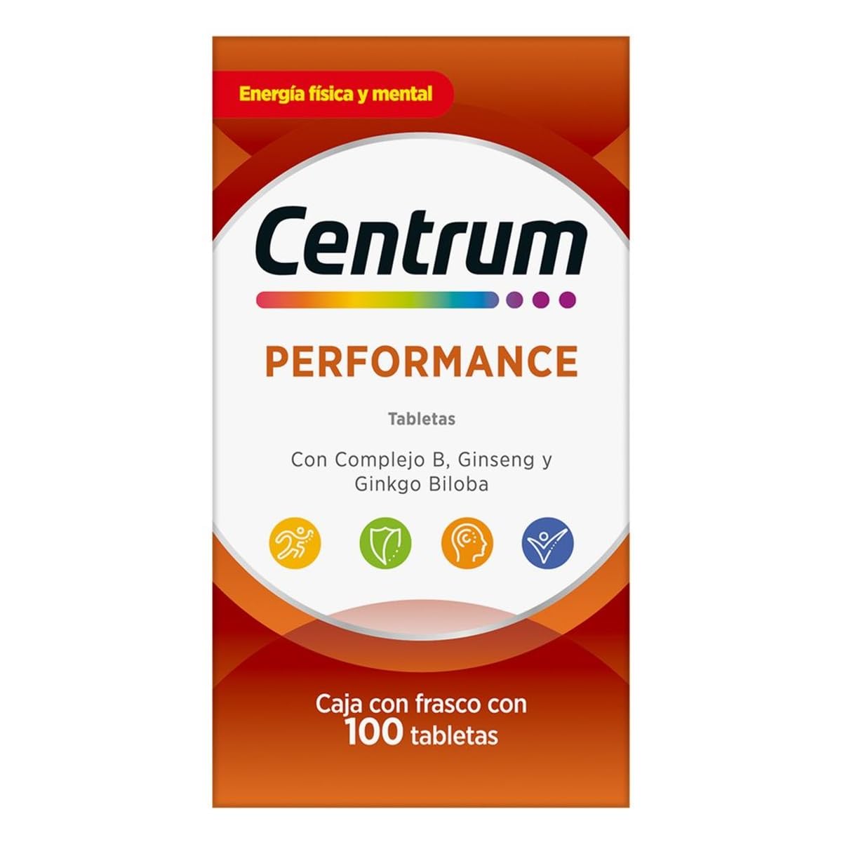 Centrum Performance Multivitaminico, Con Complejo B, 100 Tabletas : Amazon.com.mx: Salud y ...