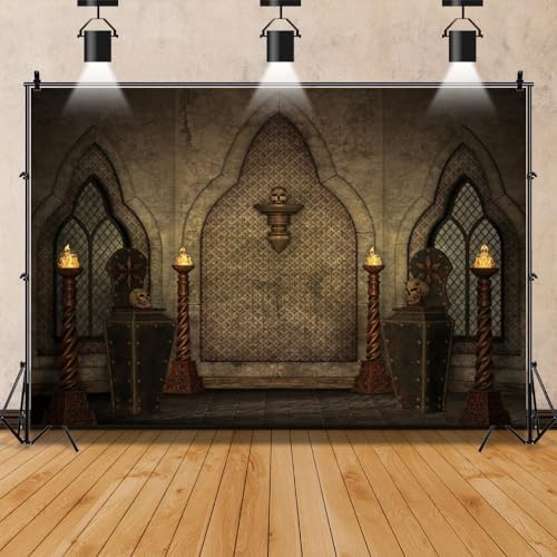 Amazon.com: Leowefowa 10x8ft Vinyl Old Castle Backdrop Vintage Palace ...