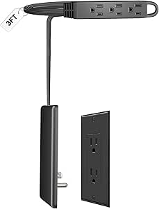 Amazon.com: CABOCASA 3FT Ultra Flat Plug Extension Cord Power Strip ...