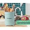 Amazon.com: French Blue Ceramic Utensil Holder - Vintage Style Kitchen ...