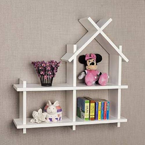 R K ENTERPRISES Hut Shape MDF Wall Shelf (Number of Shelves - 4, White ...