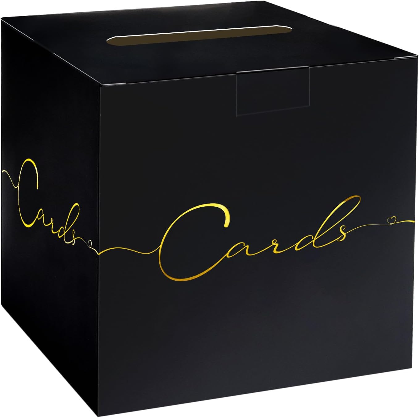 Amazon.com: Cregugua Black Wooden Card Box 12x8x10 Inch Gift Card Box ...