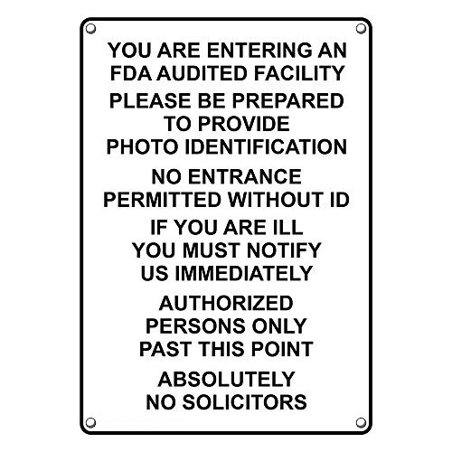 Amazon.com: Weatherproof Plastic Vertical You are Entering an FDA ...