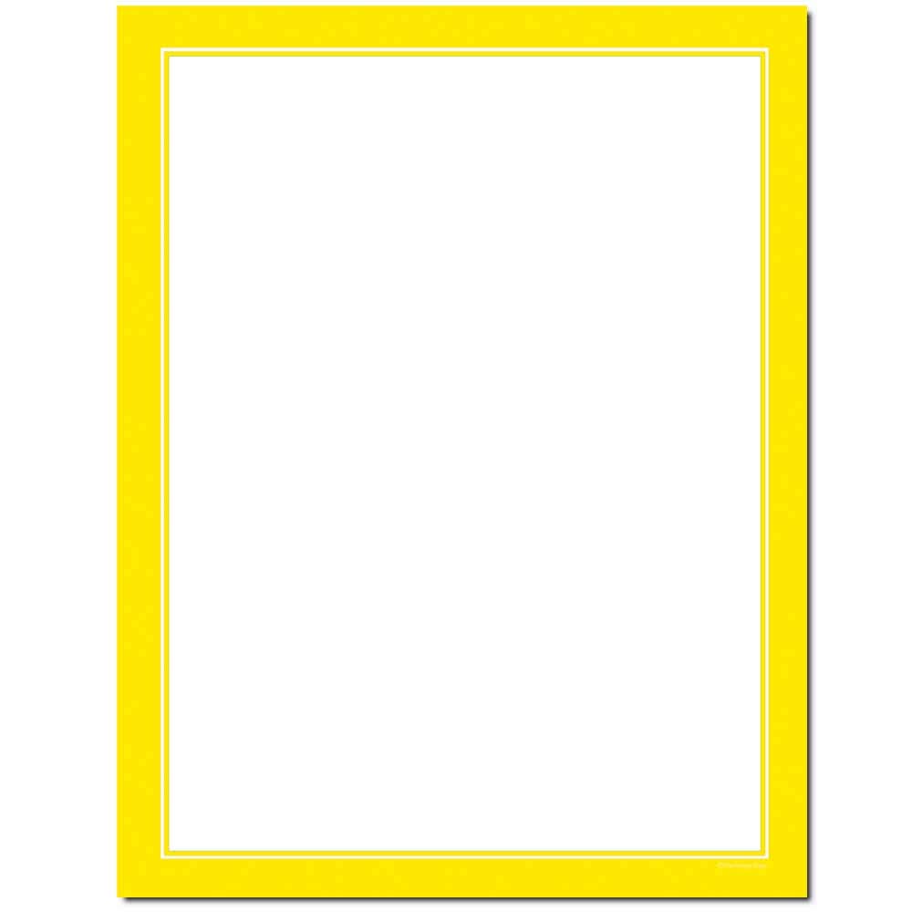 Yellow Border Invitation Paper Vintage Invitation Card With Ornate