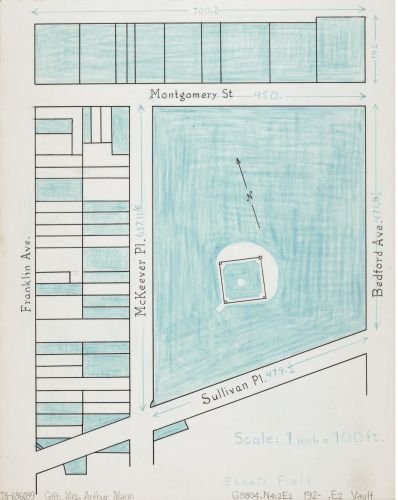 Amazon.com: INFINITE PHOTOGRAPHS 1920 Map Ebbets Field. - Size: 18x24 ...