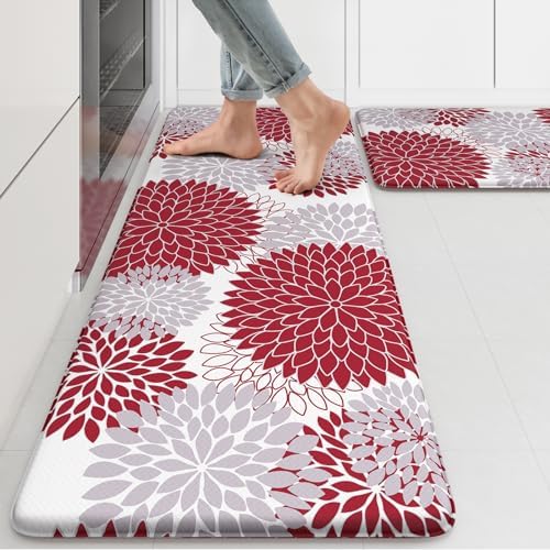 Amazon.com: Anti Fatigue Kitchen Mats for Floor 2PCS,17"x47"+17"x29 ...