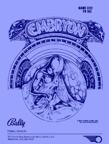 Embryon Pinball Service & Repair Manual: Bally: Amazon.com: Books