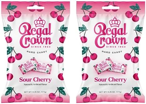 Amazon.com : Regal Crown Sour Cherry Candy | Traditional Sour Cherries ...