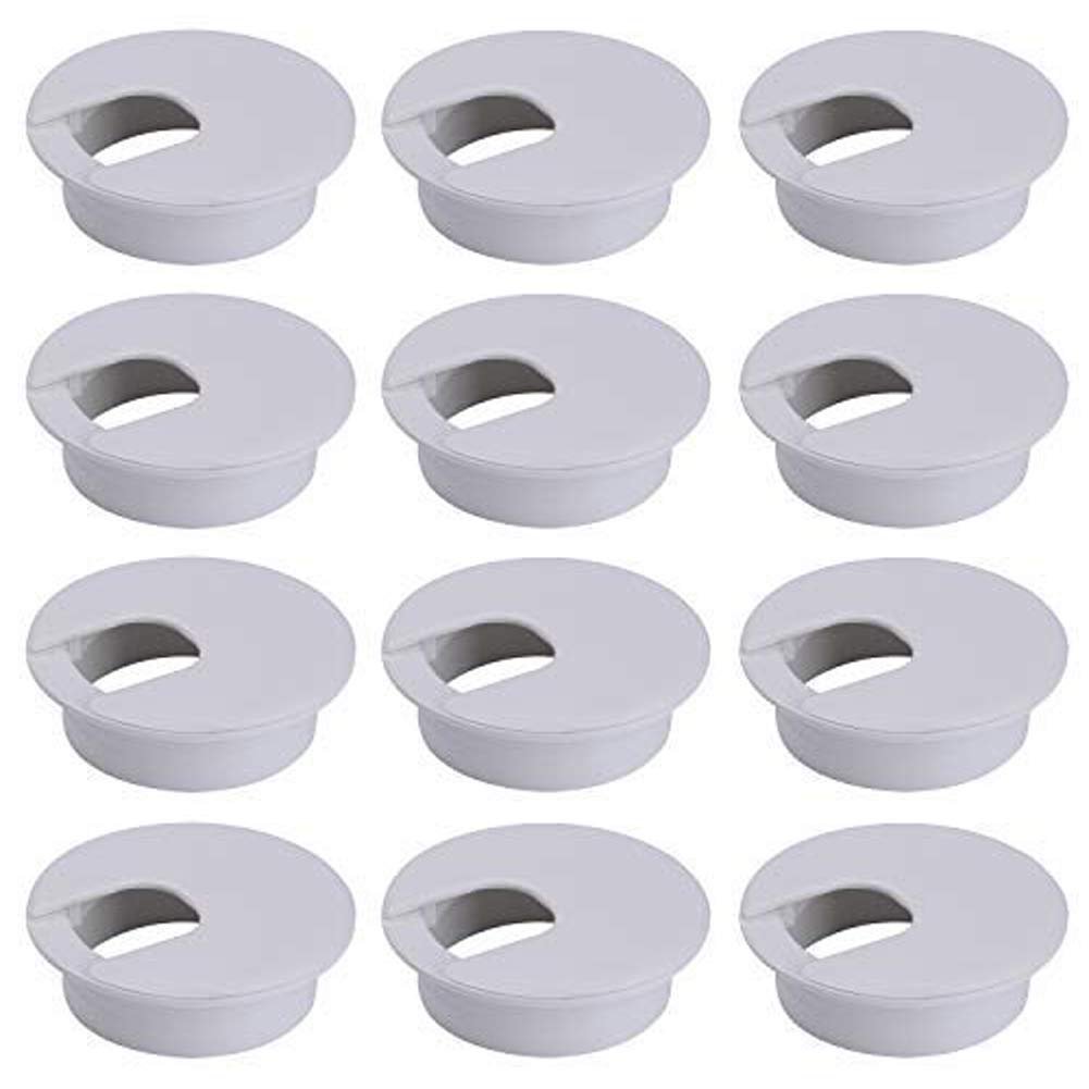 Amazon.com: 12 Pcs 1.38 Inch / 35mm Plastic Desk Cord Cable Hole Cover ...