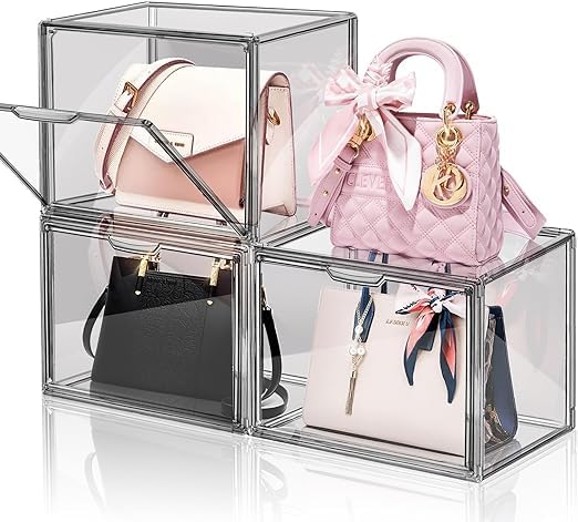 BLURISM Acrylic Display Case Clear Plastic Purse and Handbag Storage ...