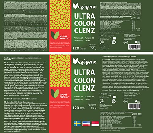 ULTRA COLON CLENZ 120 Kapseln, Befreiung von Verstopfung, Schwellung ...