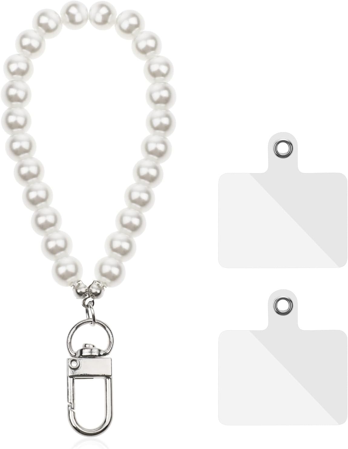 Amazon.com: salbsever Pearl Phone Charm Phone Strap Beads Universal ...