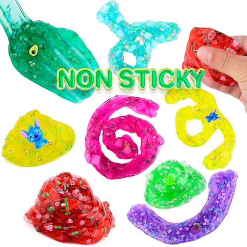 11 Pack Clear Slime Kit Crystal Jelly Cubes Clear Slime Set for Kids ...