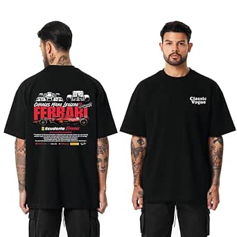 Classic Vogue Oversized Race Car Graphic T-Shirt for Men & Women | F1 ...
