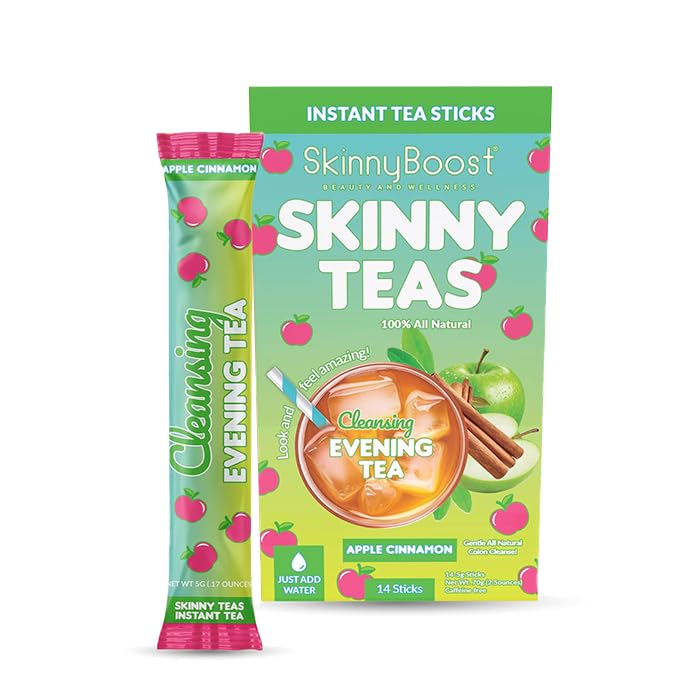 Amazon.com: Skinny Teas Instant Tea Sticks – Cleansing Evening Tea – 14 ...