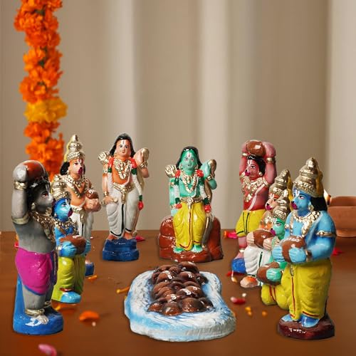 Puja N Pujari Ramar Setu /Bridge Navaratri Golu Dolls Set - Price History