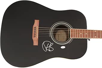 Simon Le Bon Signed Autograph Full Size Black Acoustic Guitar A with ...