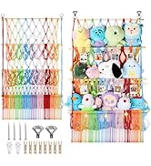 Amazon.com: 3 Tier Hanging Stuffed Animal Storage Shelf, 24x39 Inch ...