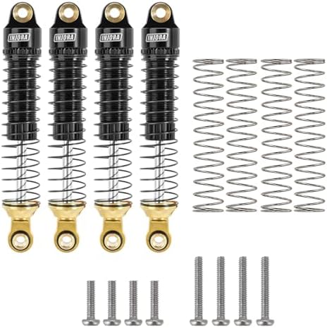 INJORA 59mm Shocks Long Threaded - Brass & Aluminium Shock Absorber Oil ...