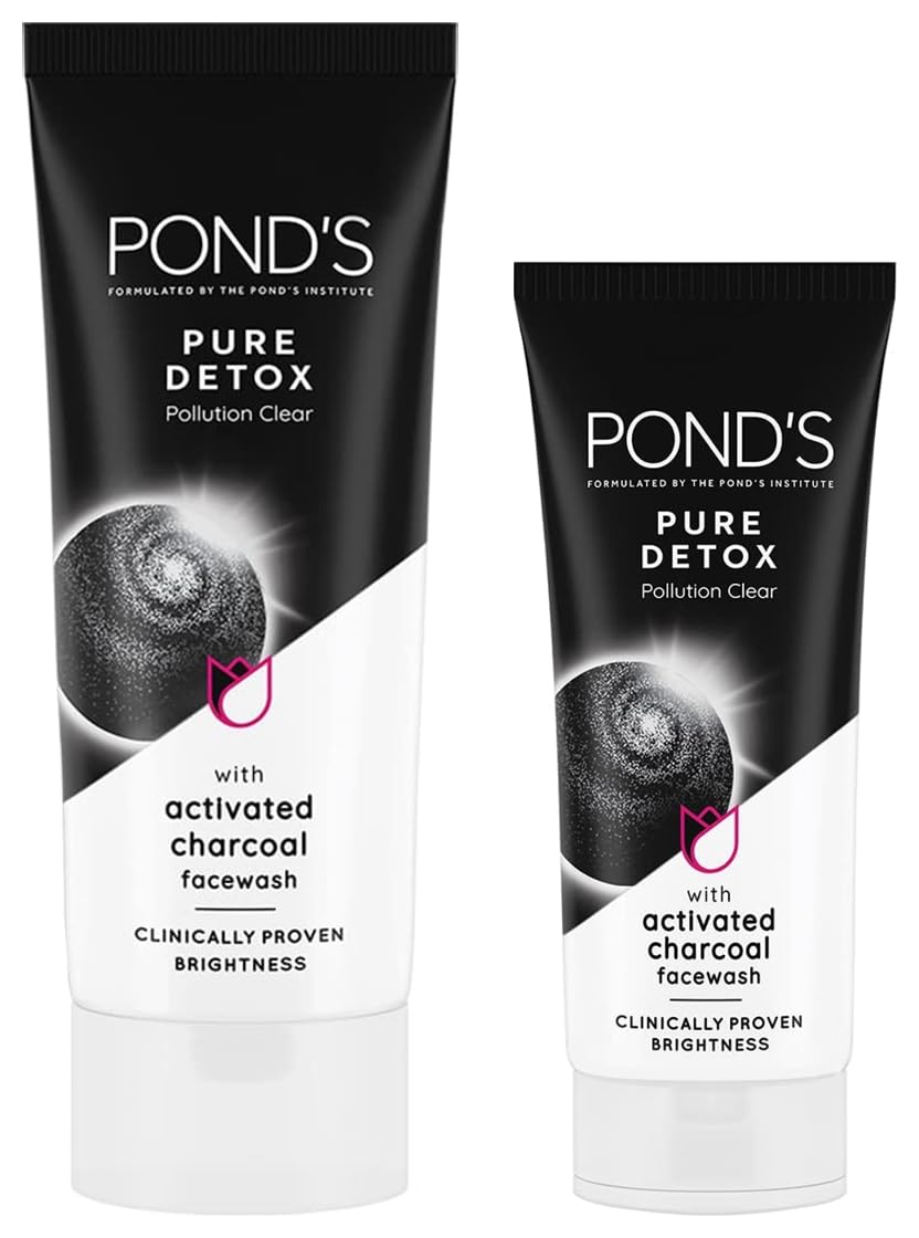 POND'S Pure Detox Face Wash 200 g, Daily Exfoliating & Brightening ...
