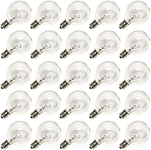 30 Pack of G40 Replacement Bulbs, 5 Watt G40 Globe Bulbs for String ...