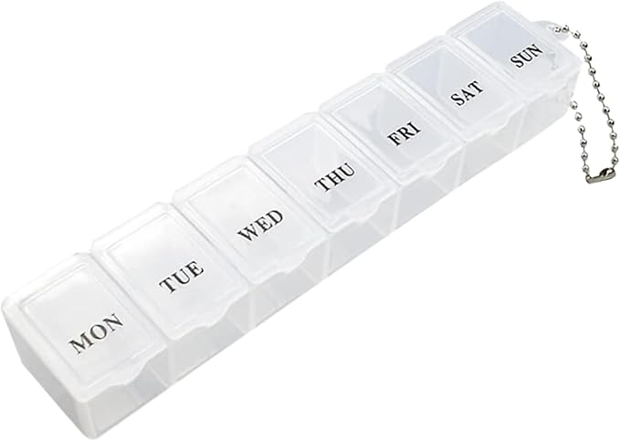 7 Day Weekly Pill Box Organiser Travel Dosset Box Portable Tablet ...