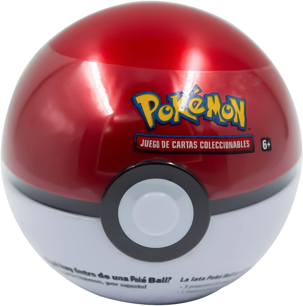 Pokémon TCG: Poke Ball Tin Red - 3 Paquetes de Barajas Mejora Serie Sol ...