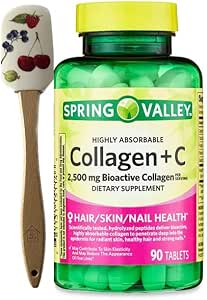 Amazon.com: Spring Valley Highly Absorbable Collagen + C Tablets ...