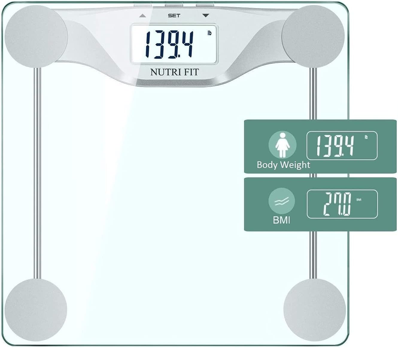 Amazon.com: ZOETOUCH Scale for Body Weight Digital Bathroom Weighing ...