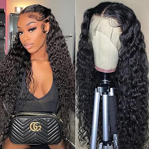 Amazon.com : 30Inch Water Wave 13x6 HD Lace Frontal Wig Human Hair Deep ...